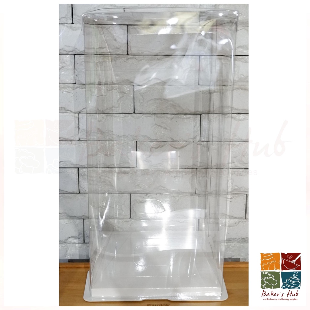 Acetate Clear Display Cake Box Square 12" x 17" for 2 to 3 Tier Cake ...