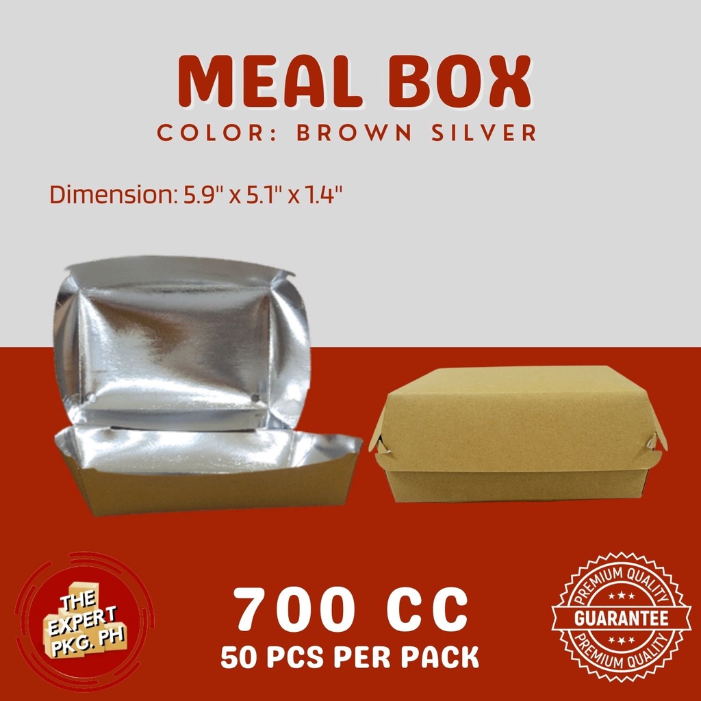 700cc Lunch Box Paper Clamshell Large Takeout [ 50pcs ] Brown Coated ...