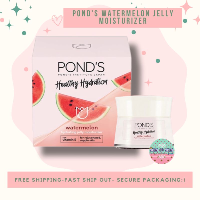 POND'S Watermelon Jelly Moisturizer with Vitamin E for Hydrated Skin ...