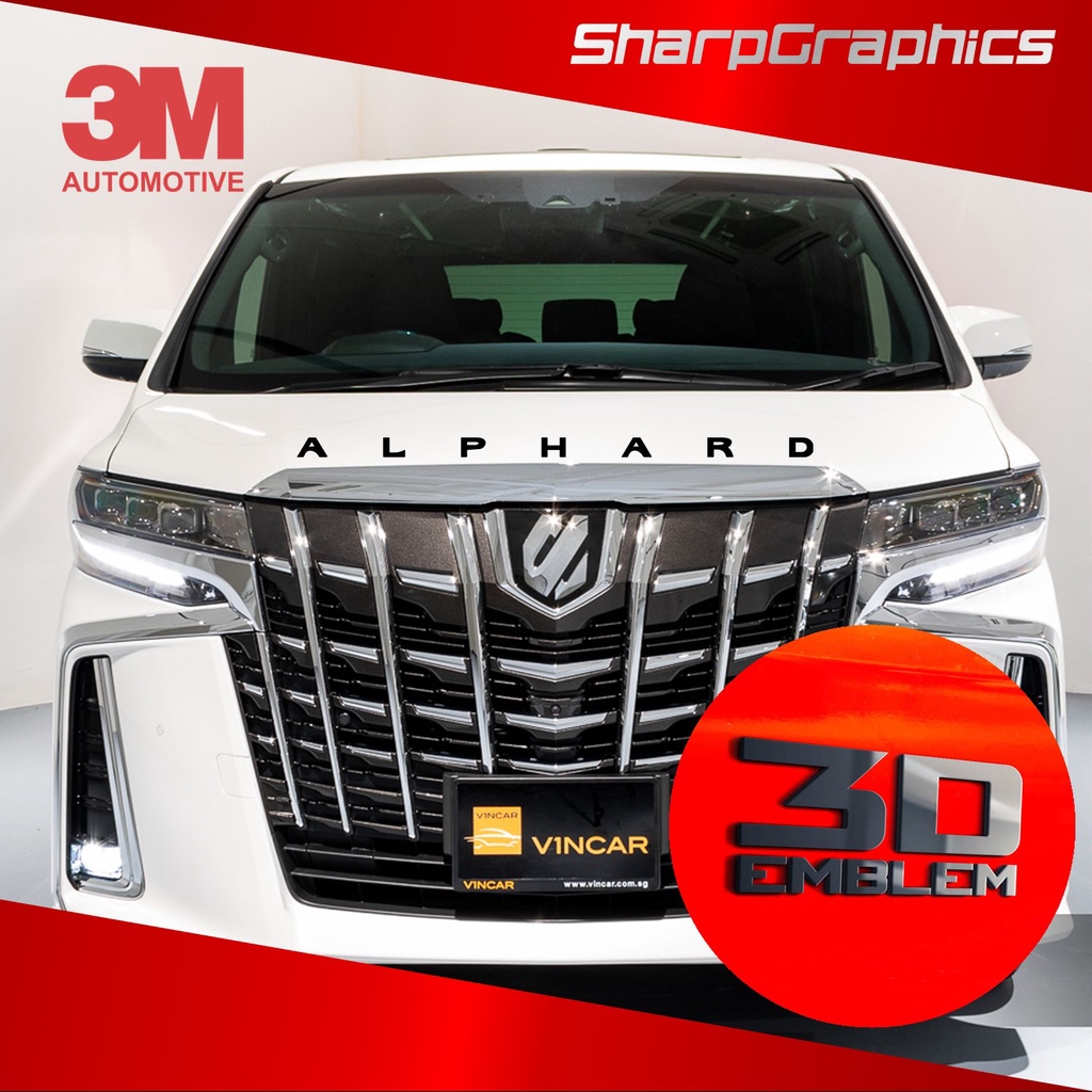 Toyota Alphard 3D Hood Emblem Set | Shopee Philippines