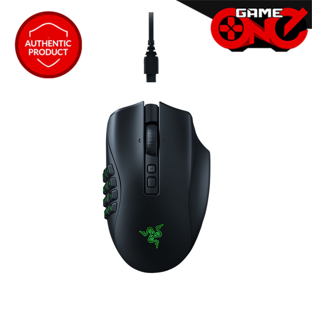 Razer Naga V2 Pro MMO Wireless Gaming Mouse with HyperScroll Pro Wheel ...