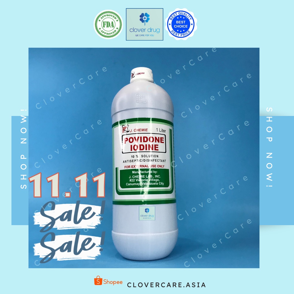 J.CHEMIE Povidone Iodine 10% Solution | Shopee Philippines