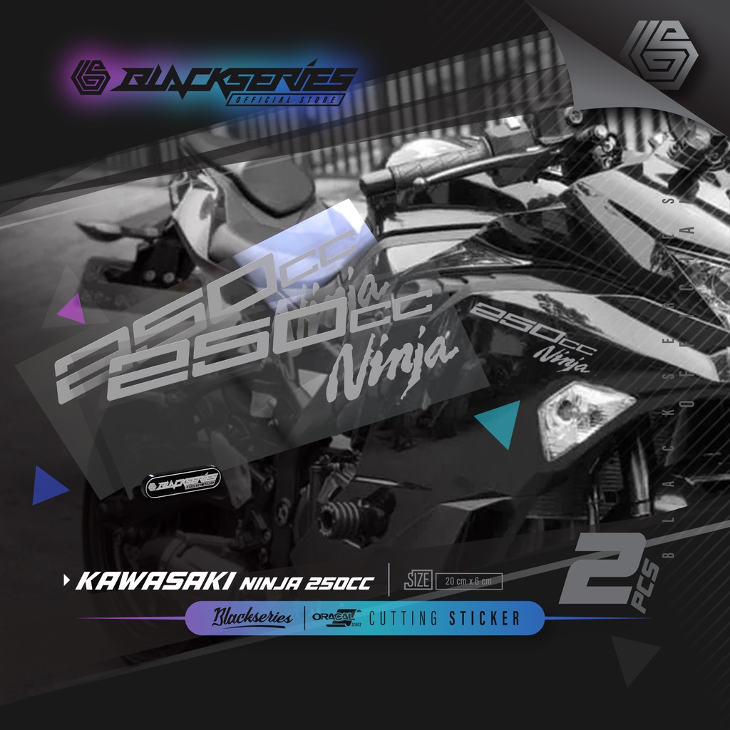 Kawasaki ZX 250 Cutting Sticker | Kawasaki 250 cc sticker (CC number ...