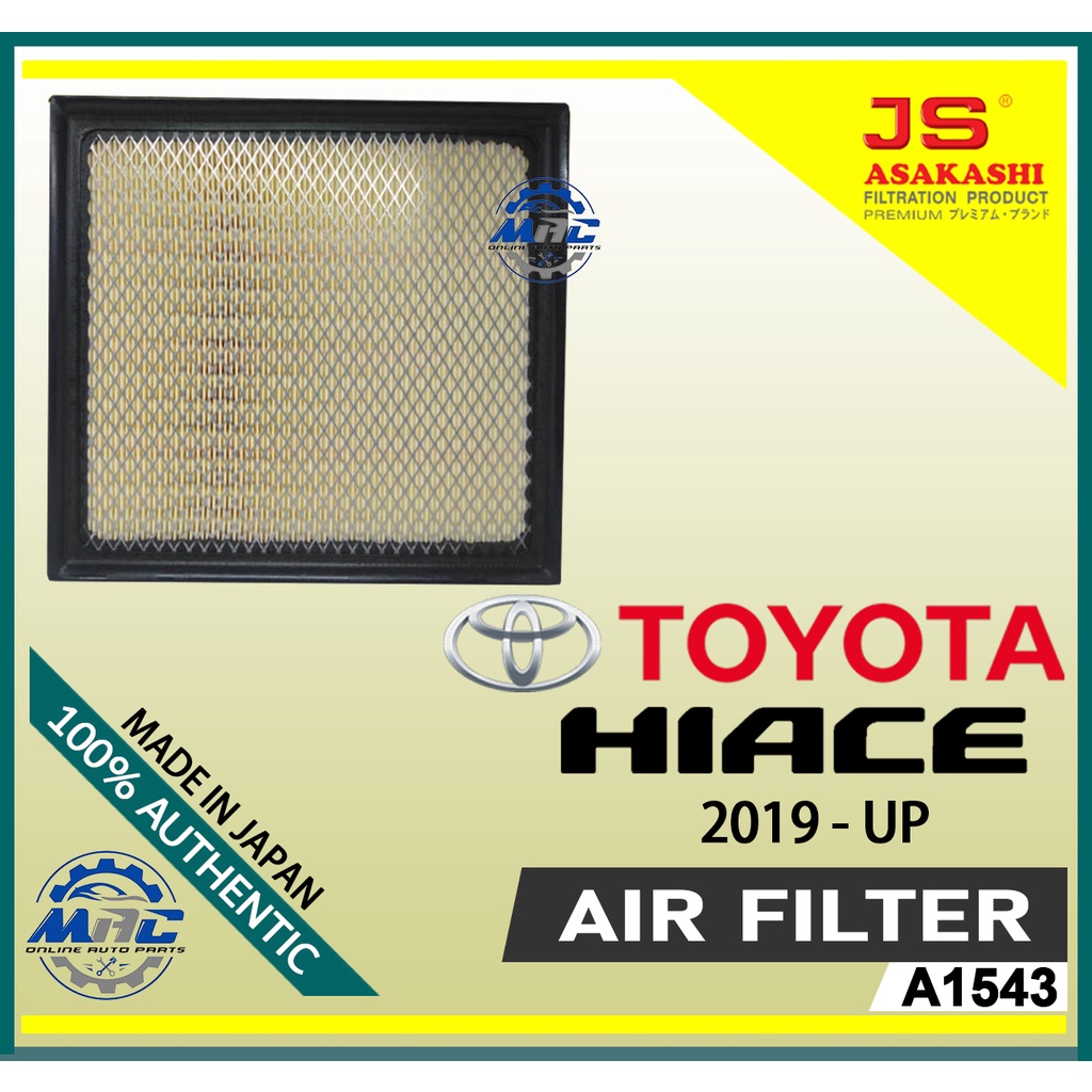 JS Air Filter A-1543 for toyota Hiace 1GD-FTV 2019-up (Vic A-1045 ...