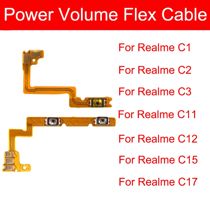 Power Volume Button Flex Cable For Oppo Realme C1 C2 C3 C11 C12 C15 C17 Side Volume Power Mini ...