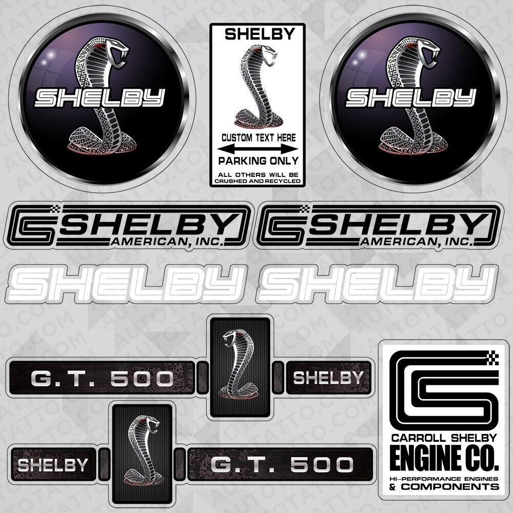 For Shelby Cobra GT Sport Car Logo Sticker Vinyl Decal Stripes Logo ...