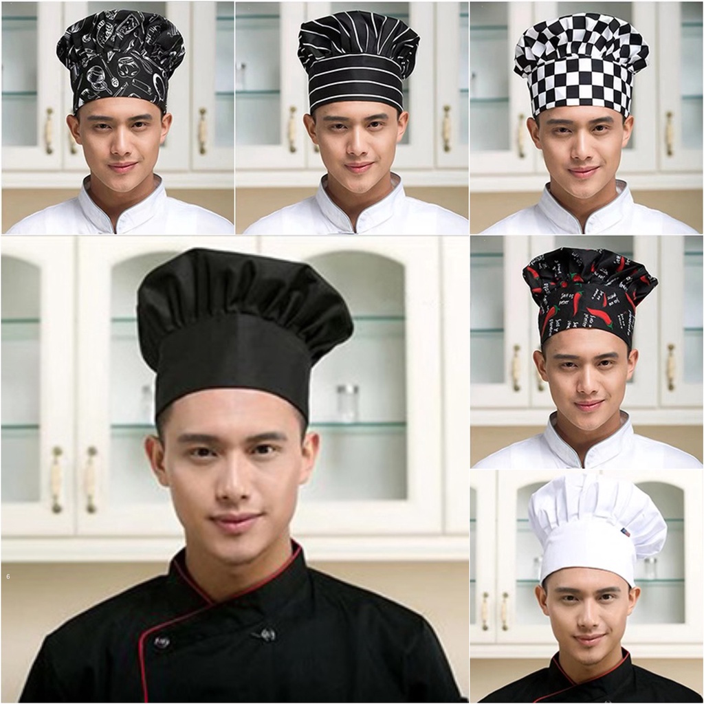 【stock】Professional elastic adjustable men's cap Kitchen chef baker ...