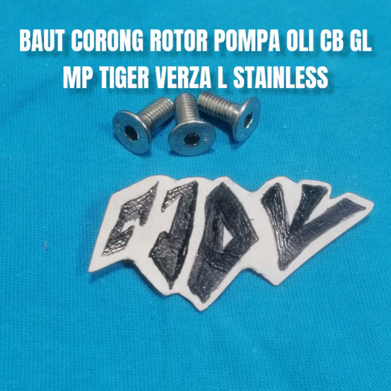 Cb GL MP TIGER VERZA L STAINLESS Oil Pump Funnel ROTOR Bolt | Shopee ...