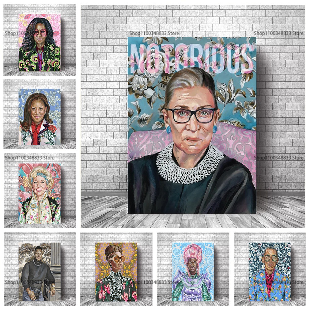 American Characters Art Notorious RBG/Lil Nas X/Dwayne Johnson Fashion ...