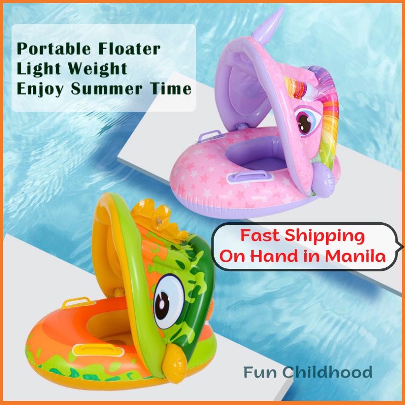 FUNC Pink Unicorn Kids Floater Inflatable Swimming Ring Green Dinosaur ...