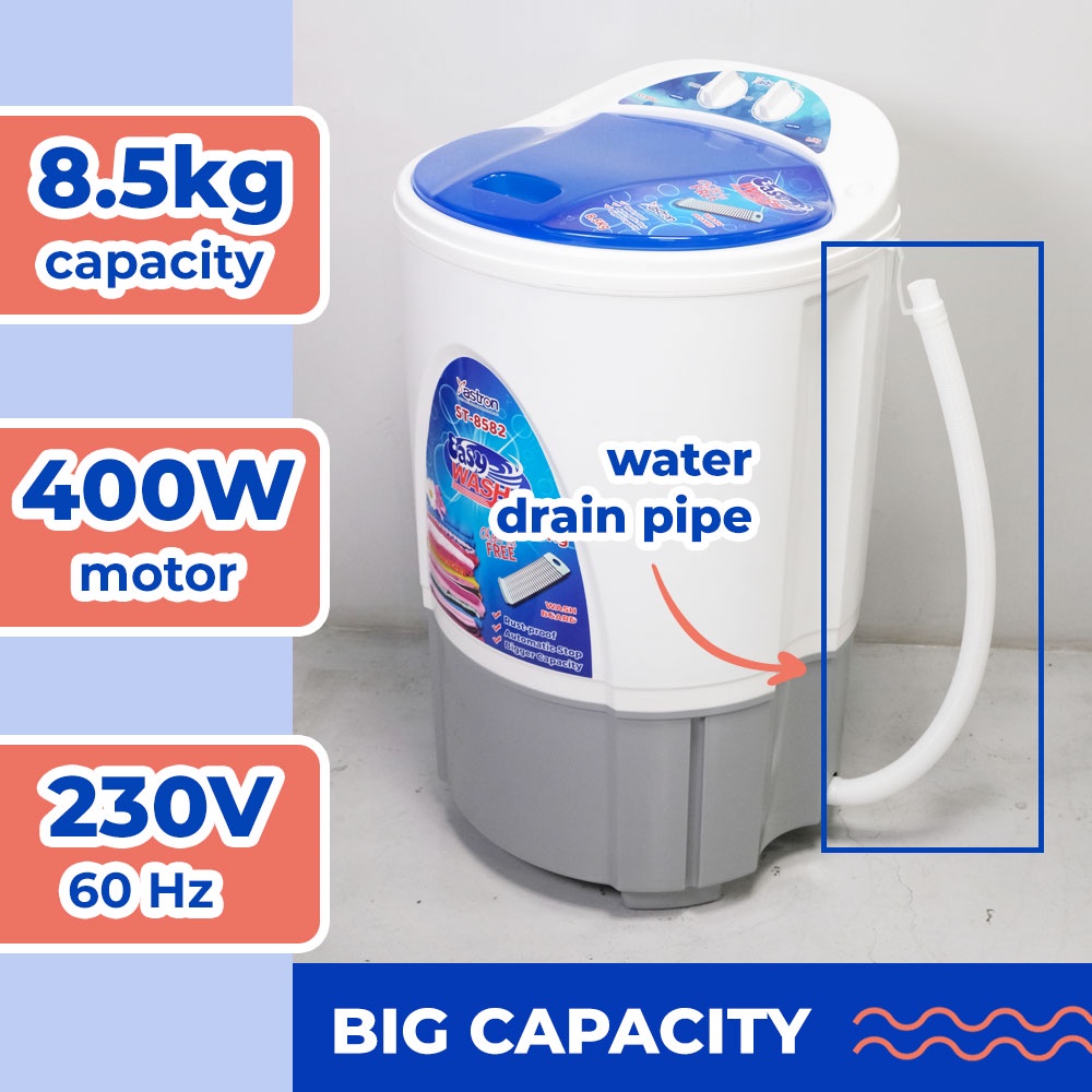 Astron ST8582 Single Tub Washing Machine - Blue | 8.5kg Capacity ...