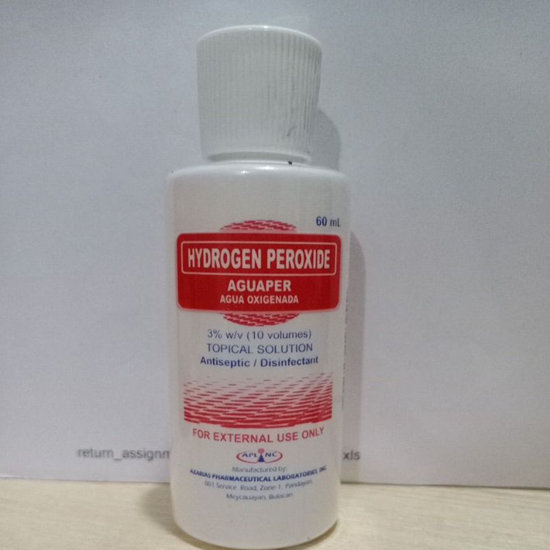 Hydrogen Peroxide 60mL/120mL (Aguaper/Hydroper) | Shopee Philippines