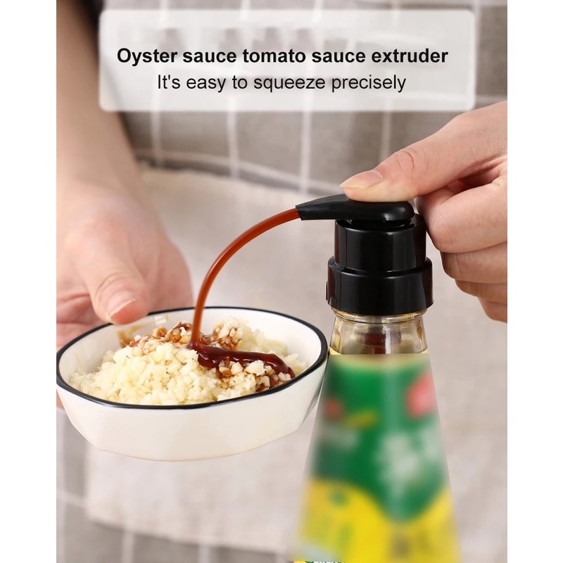 Syrup Bottle Nozzle Pressure Oil Sprayer Scalable Oyster Sauce Pump ...