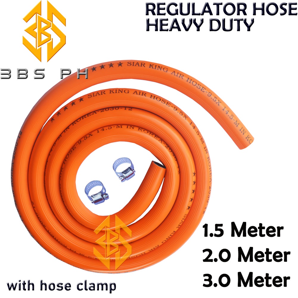 LPG Regulator Hose Heavy Duty 1.5m, 2.0m, 3.0m (1pc) with hose clamp I ...