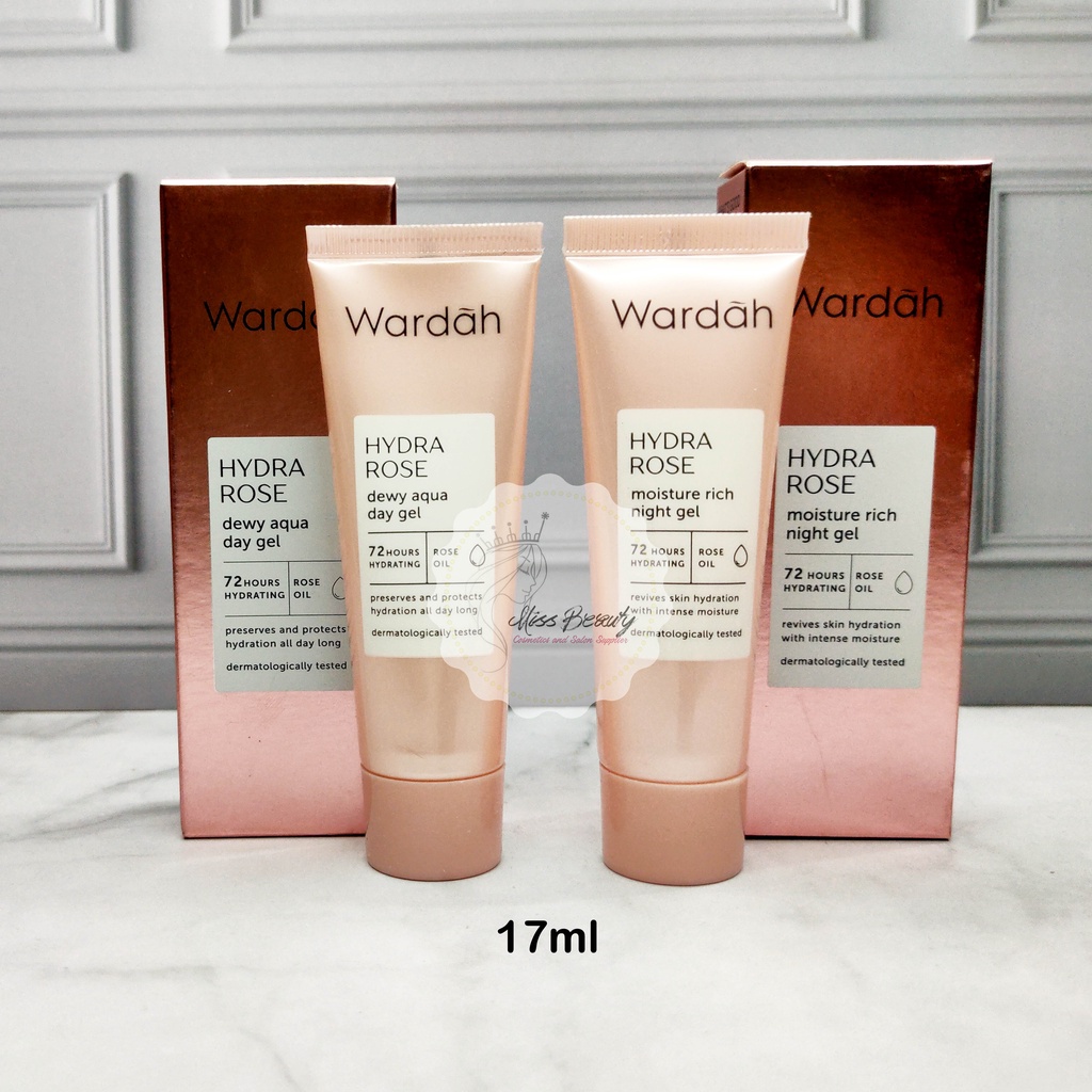 Wardah Hydra Rose Dewy Aqua Day Gel/Moisture Rich Night Gel - 17ml ...