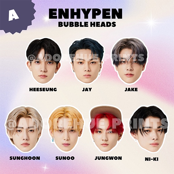 EHYPEN BUBBLE HEADS A4 SIZE | Shopee Philippines