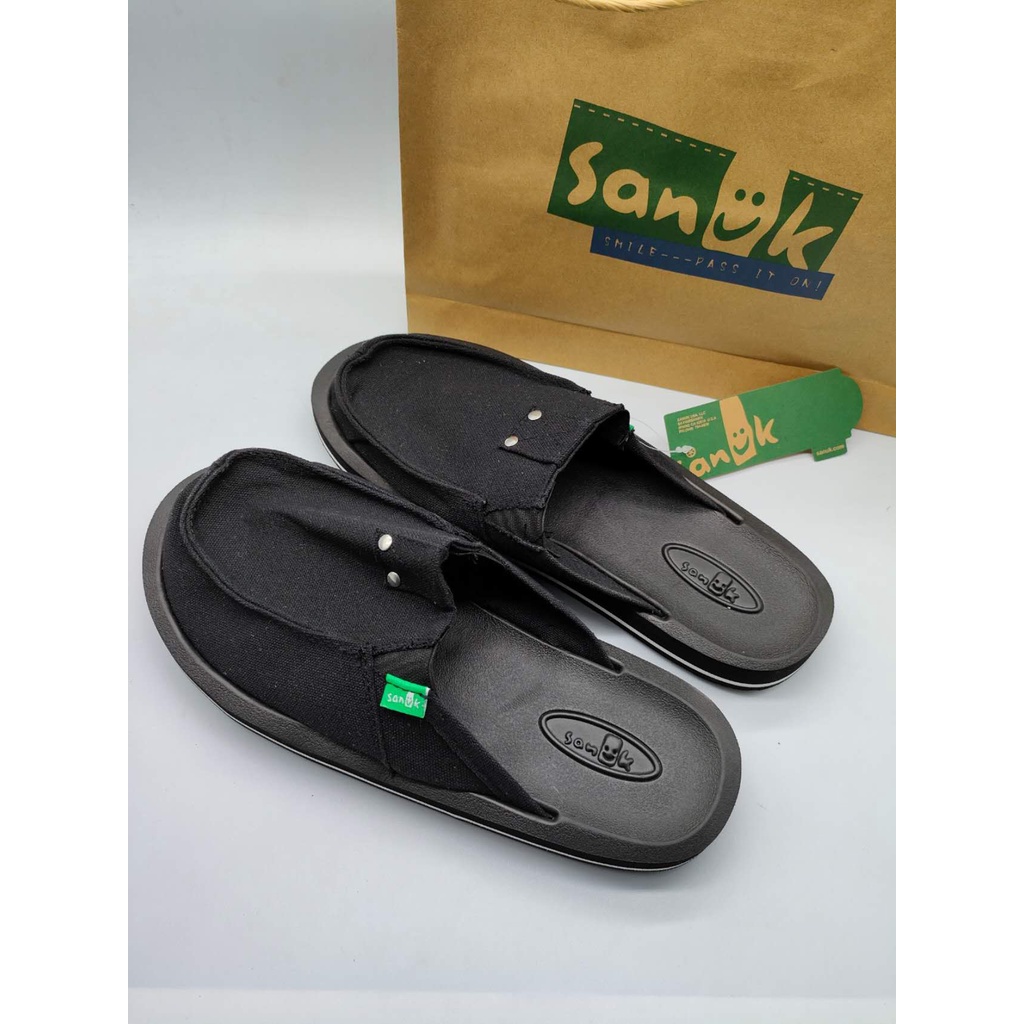 Sanuk half shoes slip on for men with paperbag | Shopee Philippines
