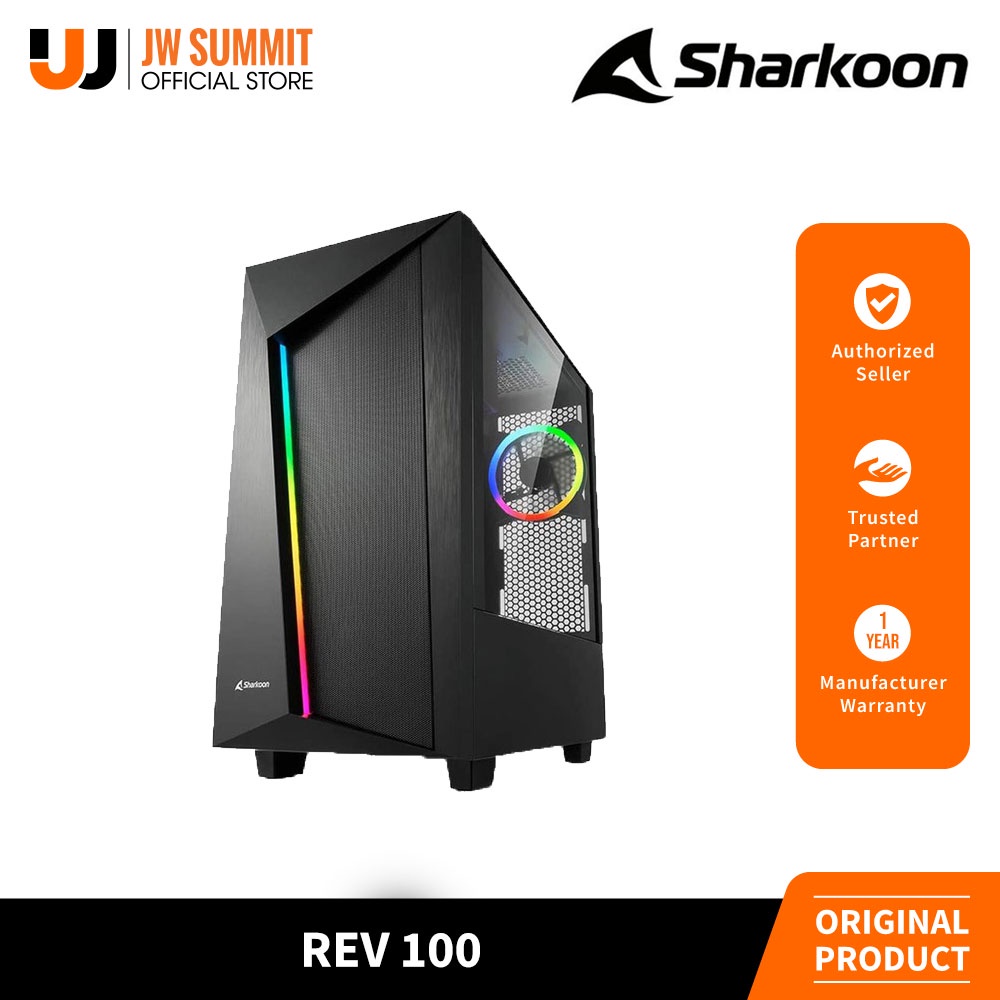Sharkoon REV 100 ATX Mid Tower Gaming Desktop Case | Shopee Philippines
