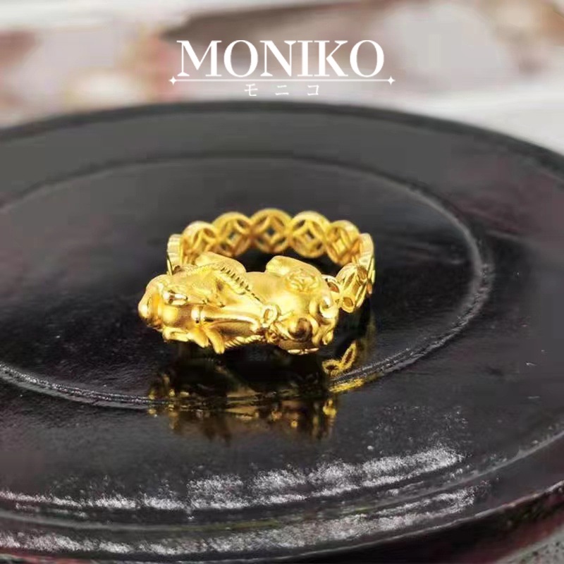 MONIKO Original Design 24k Gold Bangkok Gold Pixiu Ring Opening ...