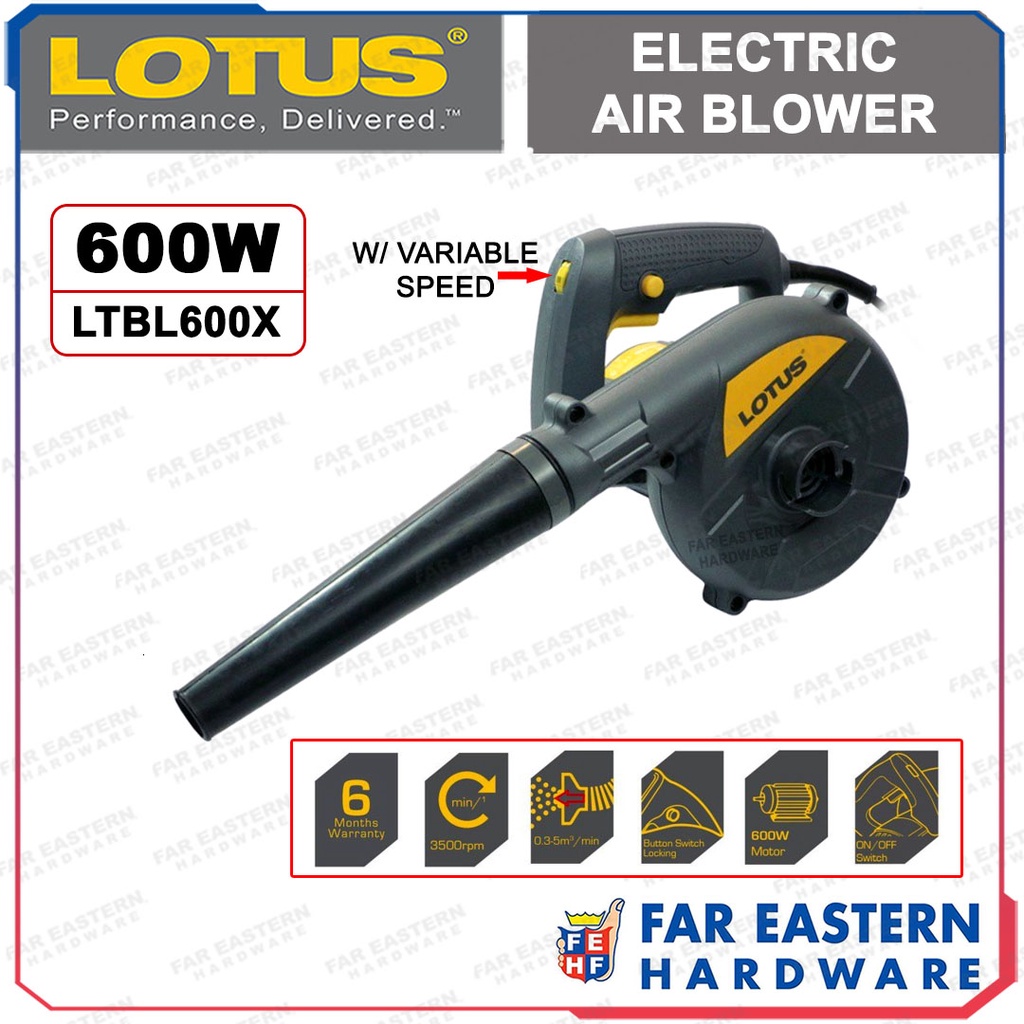 LOTUS LTBL600X Electric Air Blower & Vacuum Cleaner 600W LTPTCD ...