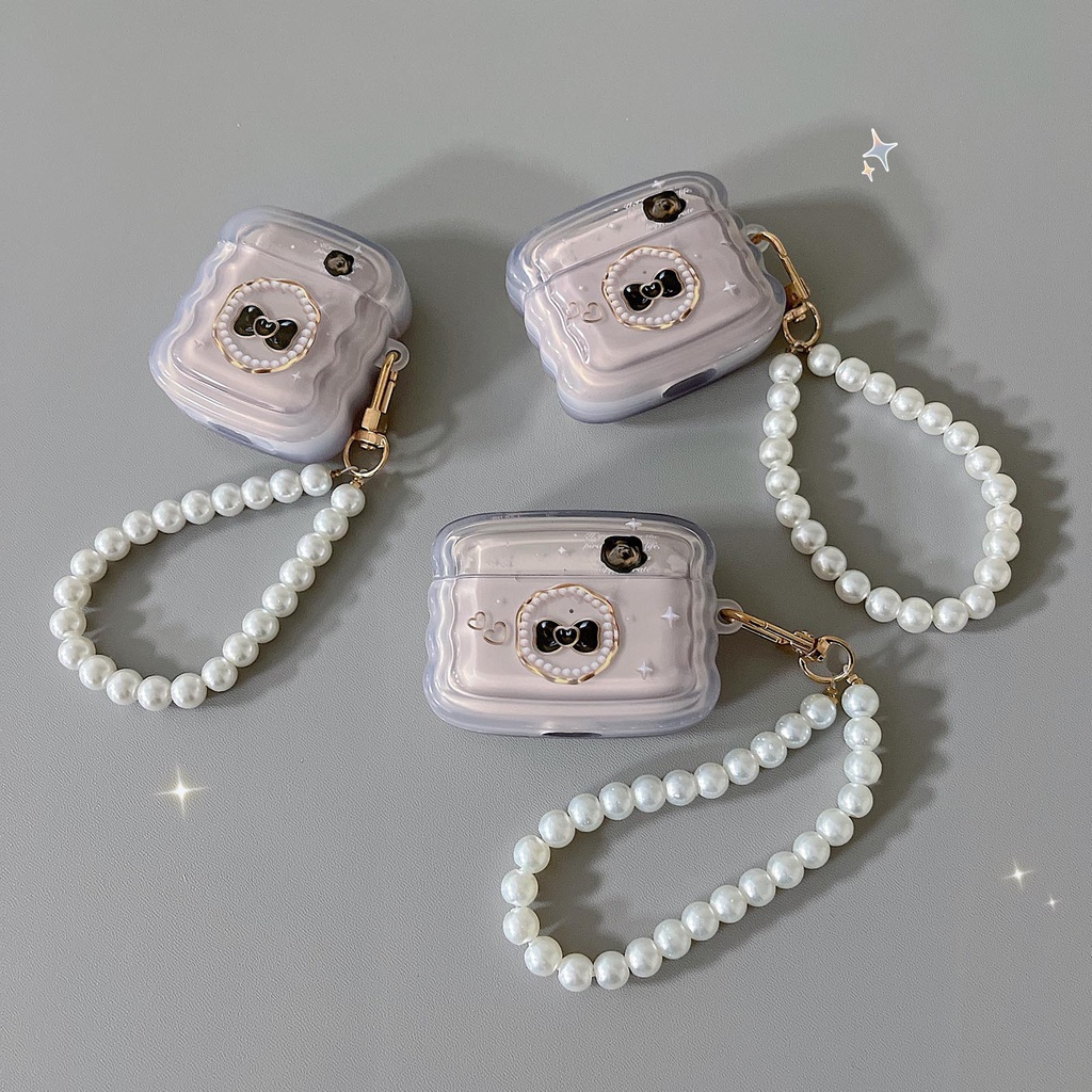 Cute electroplate Earphone Case For AirPods 1 2 Pro Case Transparent ...