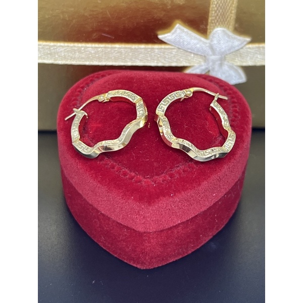 Earring Fen di Style Loop 18K Saudi | Shopee Philippines