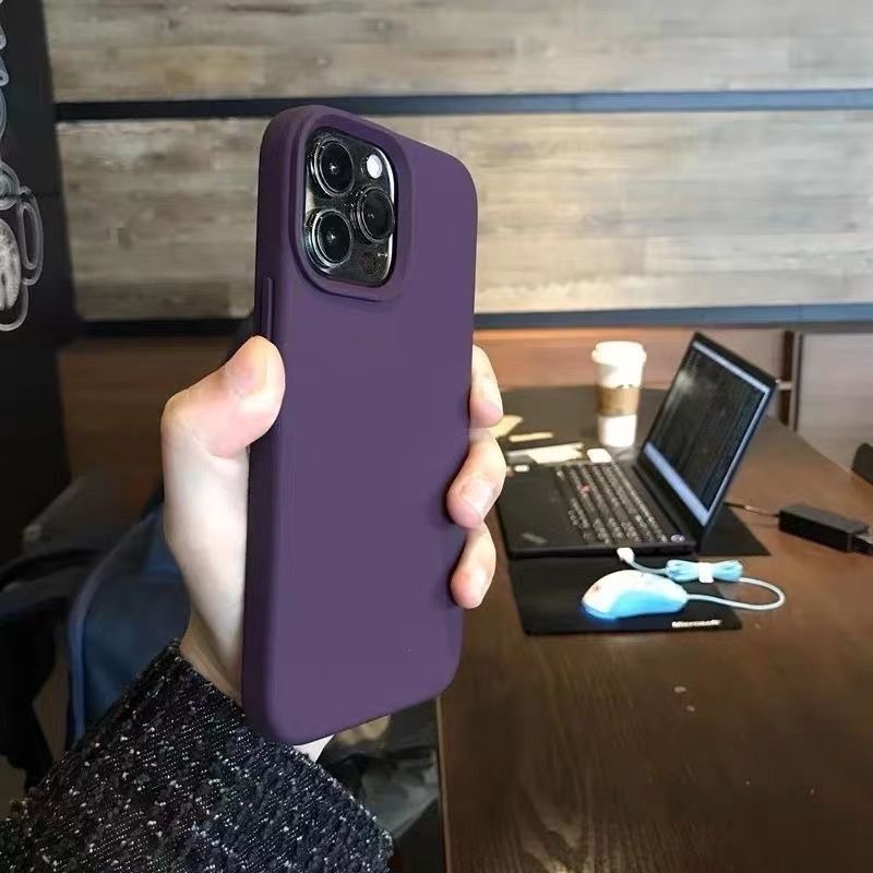 Dark Purple Phone Case Compatible With iPhone 14 12 13pro max Fleece ...