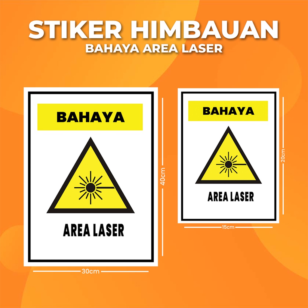 Laser Area Danger K3 Stickers / HSE Stickers (Sharp & Waterproof Print ...