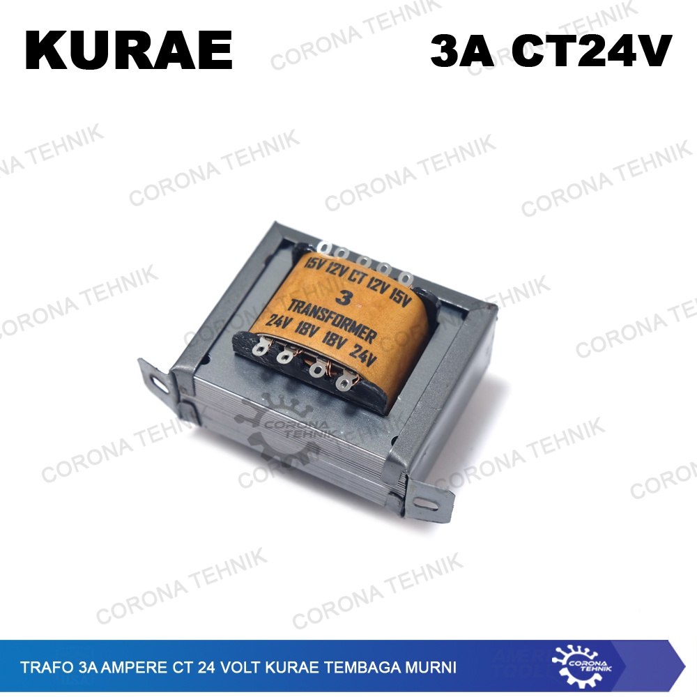 Pure Copper - Transformer 3A 3 Ampere CT 24volt KURAE | Shopee Philippines