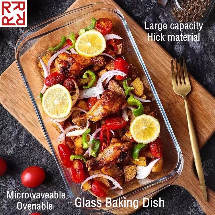 Roborobo COD Microwaveable Safe Rectangular Tempered Glass Bakeware ...
