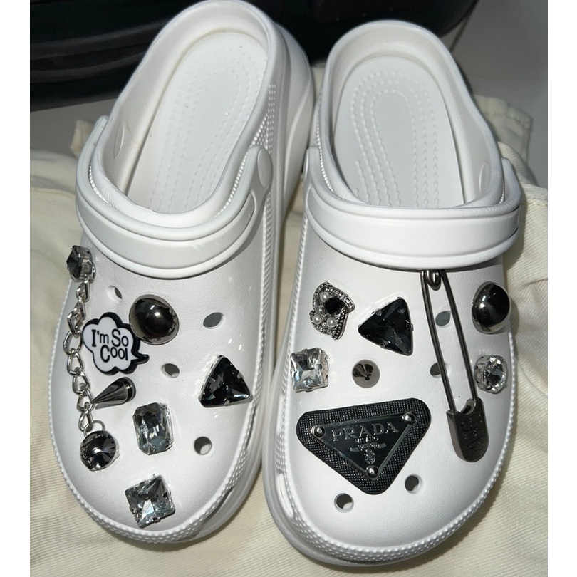 Punk Rivet Jibits for Croc Pin Pearl Gemstone Jibbits Set Diamond Shoe ...