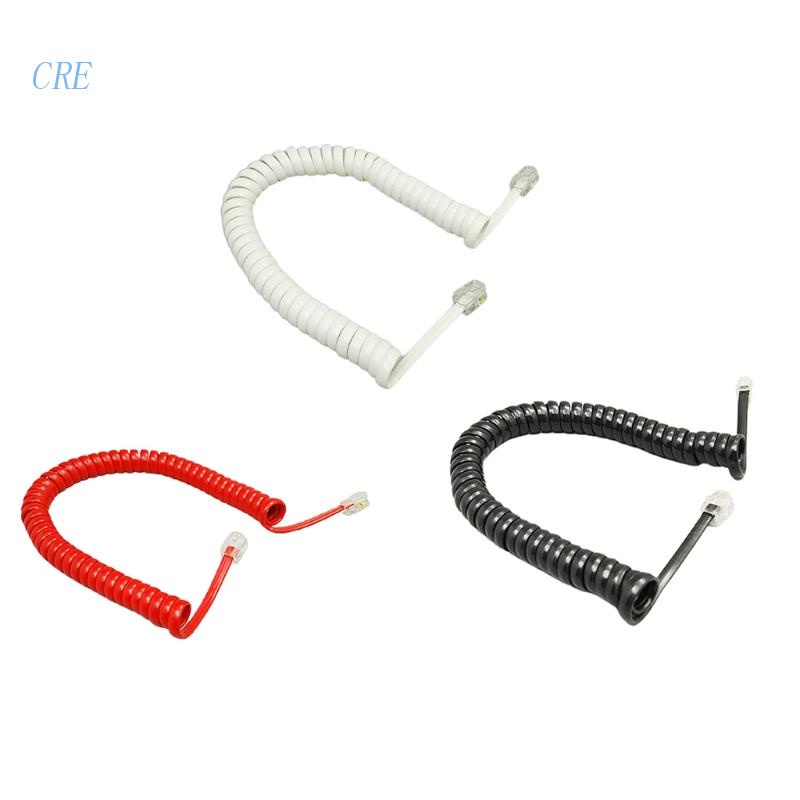 CRE RJ91 4-Core Landline Telephone Curved Wire Cable 4P4C Phone Handset ...