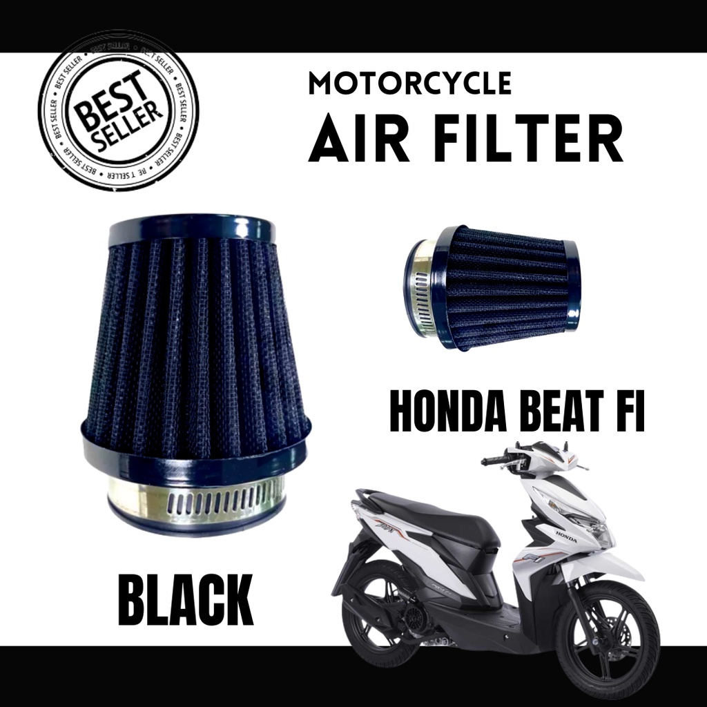 MOTORCYCLE AIR FILTER FOR HONDA BEAT FI| BLACK | MOTOR AIR CLEANER ...