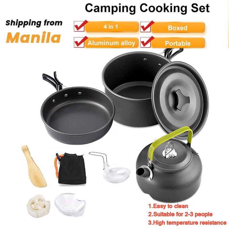 Camping Cooking Kit Camping Outdoor Cooking Set Hiking Picnic Pot ...