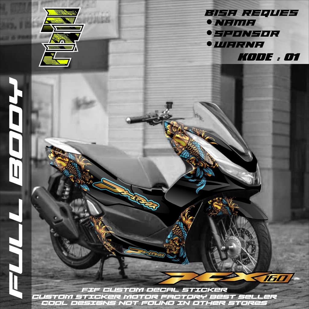 Full Body PCX 160-body Sticker - Full Body PCX Sticker Decal Src01 ...