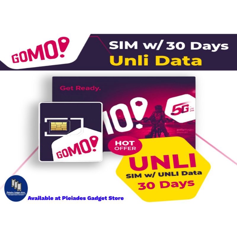 GOMO Sim Unlimited Data 30days | Shopee Philippines