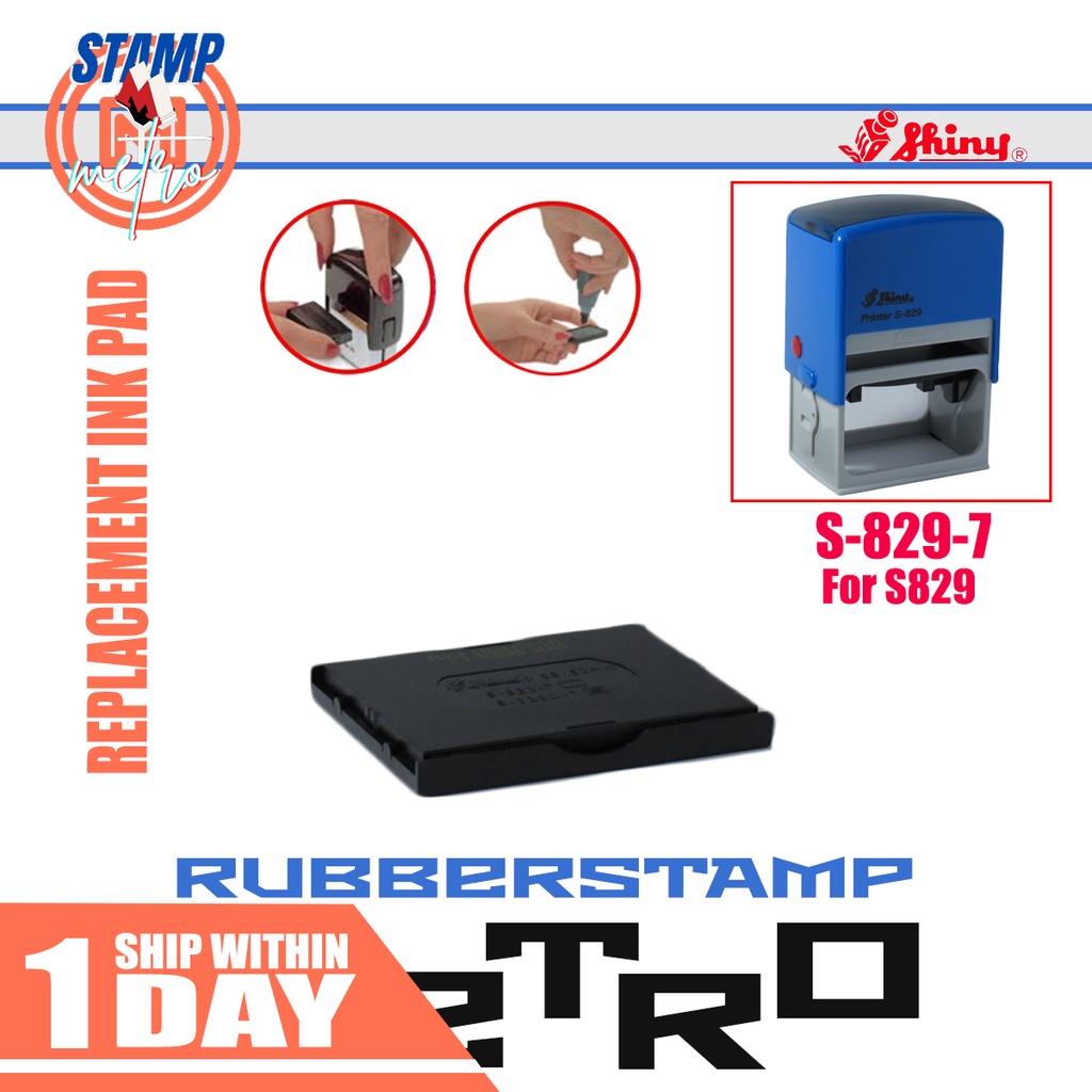 S-829-7 Replacement pad for Shiny Self-inking Stamp [S829] | Shopee Philippines