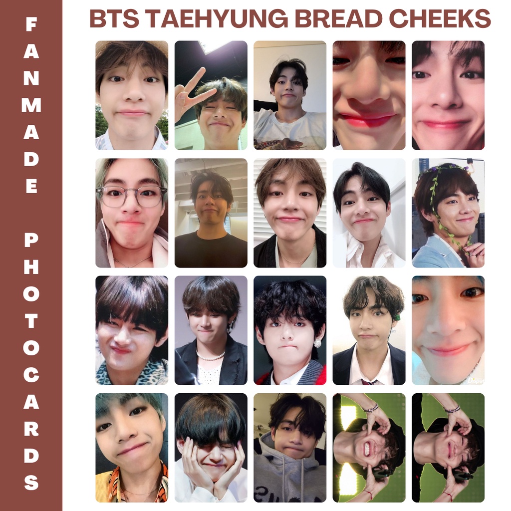 (MINIMUM OF 5 PCS) TAEHYUNG BREAD CHEEKS SELCA FANMADE PHOTOCARD ...