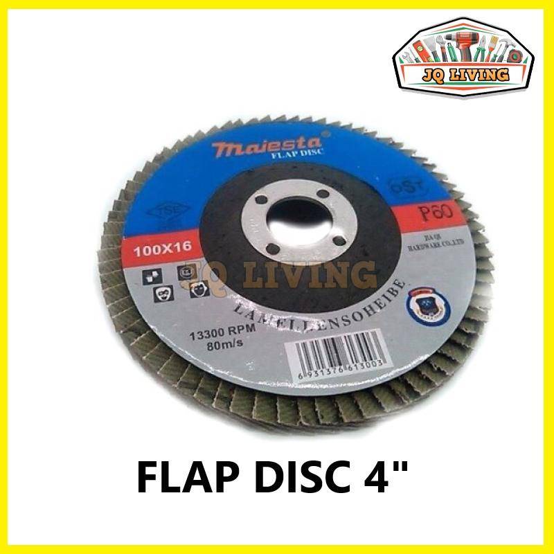 Majesta Flap Disc 4 inches Grit #36, #60, Grit#80, Grit#120 Sold Per Pc ...