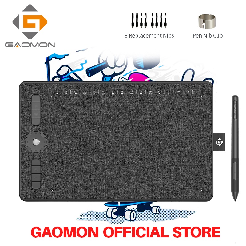 GAOMON M1230 Pen Tablet & 2 Finger Gloves - 12’’ Android OS Supported ...