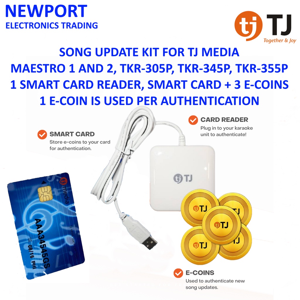 TJ Media Maestro and TKR-305P Song Update Kit with Smart card reader ...