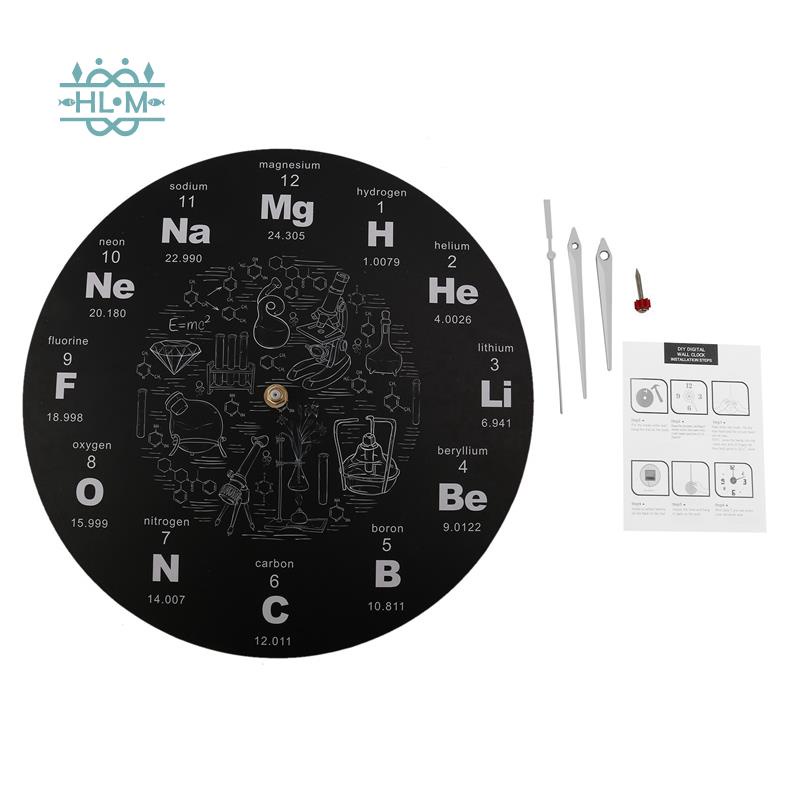 Periodic Table of Elements Wall Art Chemical Symbols Wall Clock ...