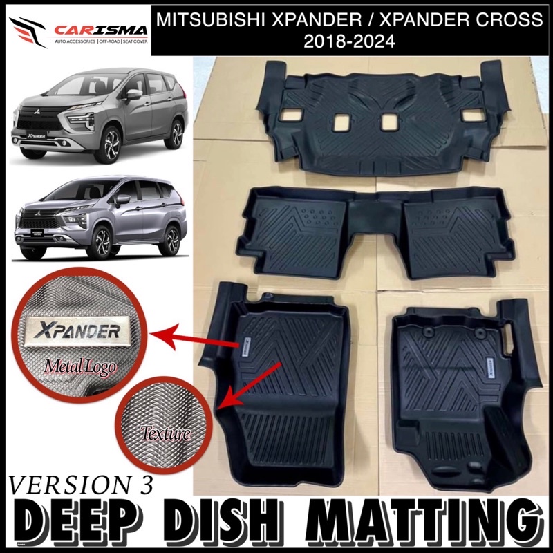 MITSUBISHI XPANDER / XPANDER CROSS 2018-2023 DEEP DISH MATTING (xpander ...