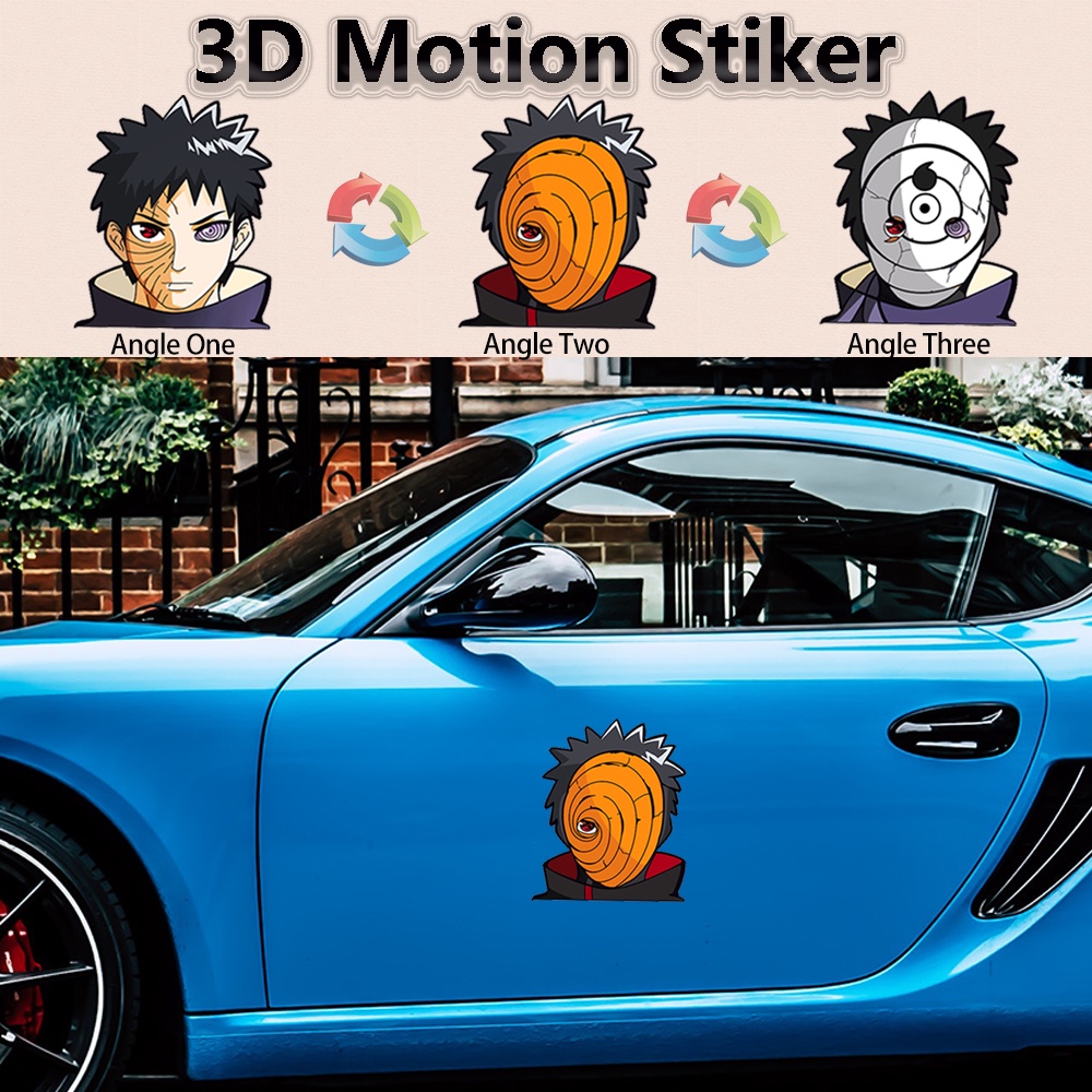 Uchiha Obito NARUTO 3D Motion Car Stickers Anime Self-adhesive Stickers ...
