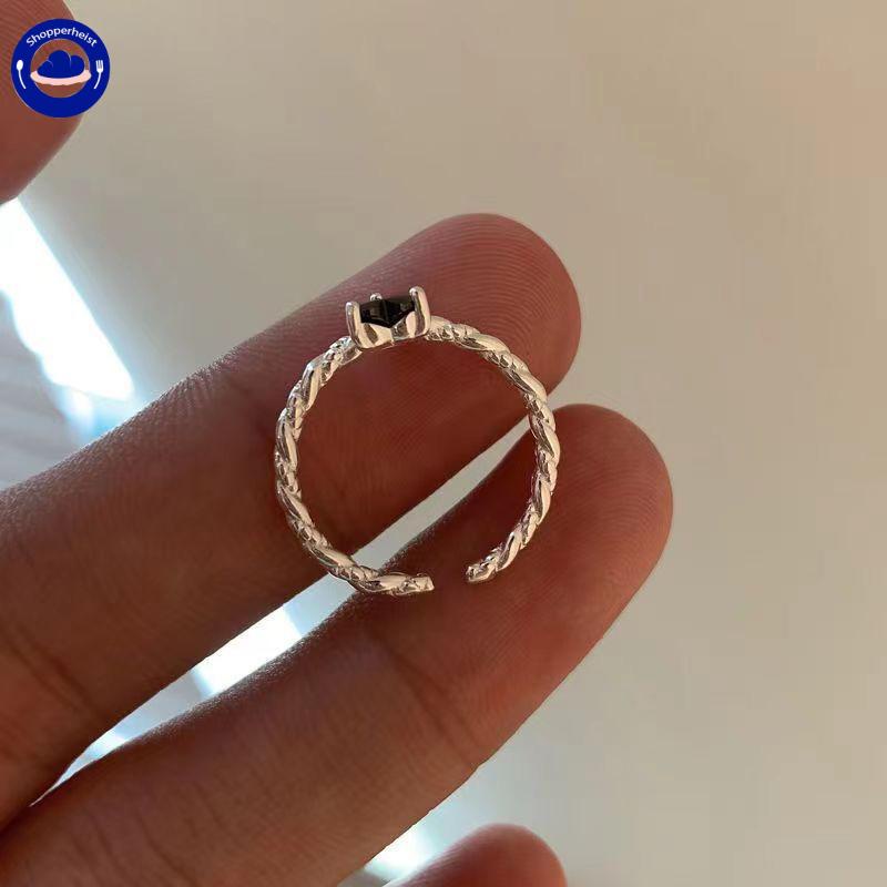 Zircon Love Twist Circle Ring Female Design Light Luxury Fashion ...