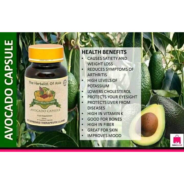 AVOCADO / GUACAMOLE 90 Vegetarian Capsules : The Herbalist Of Asia ...