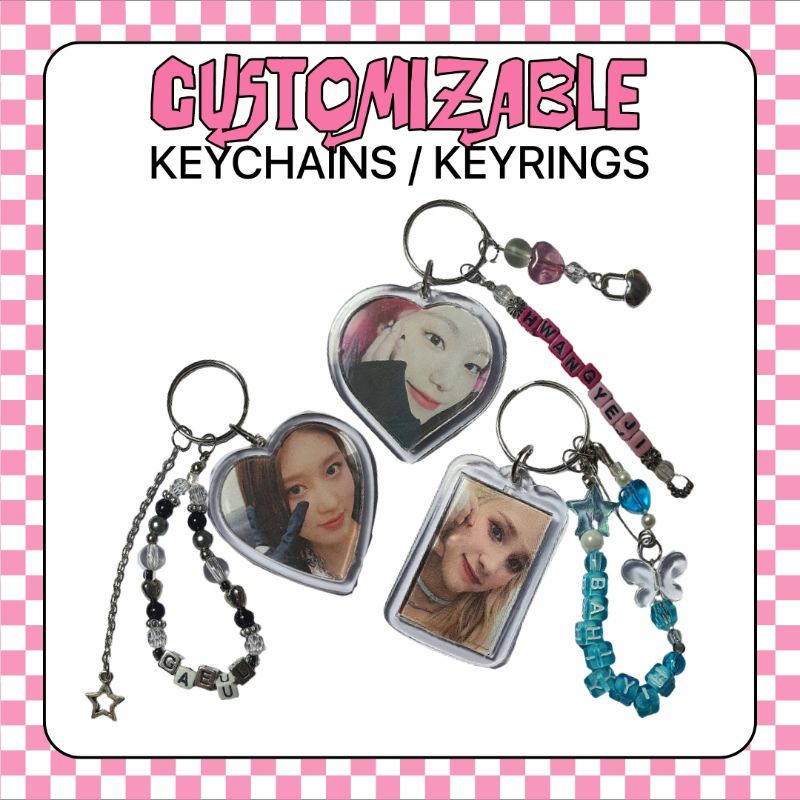 [Crush Series] FRAMED CUSTOMIZABLE PERSONALIZED KEYCHAIN KEYRING PHONE ...