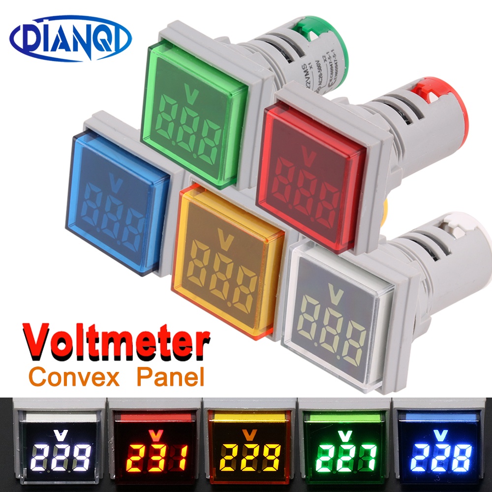 AC220V AC50-500V New 22mm LED Mini Digital Display Voltmeter Voltage ...
