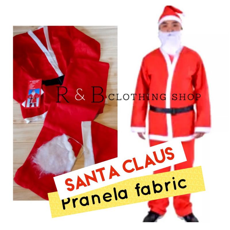 Santa Claus Pranela fabric with Beard | Shopee Philippines