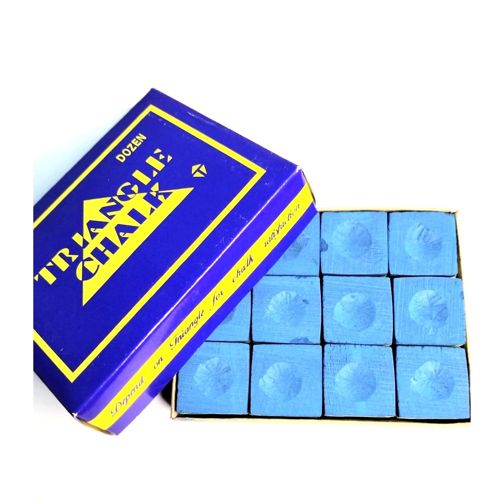 1 DOZEN TRIANGLE (BLUE) BILLIARD CHALK/TISA NG BILYARAN/BILLIARDS ...